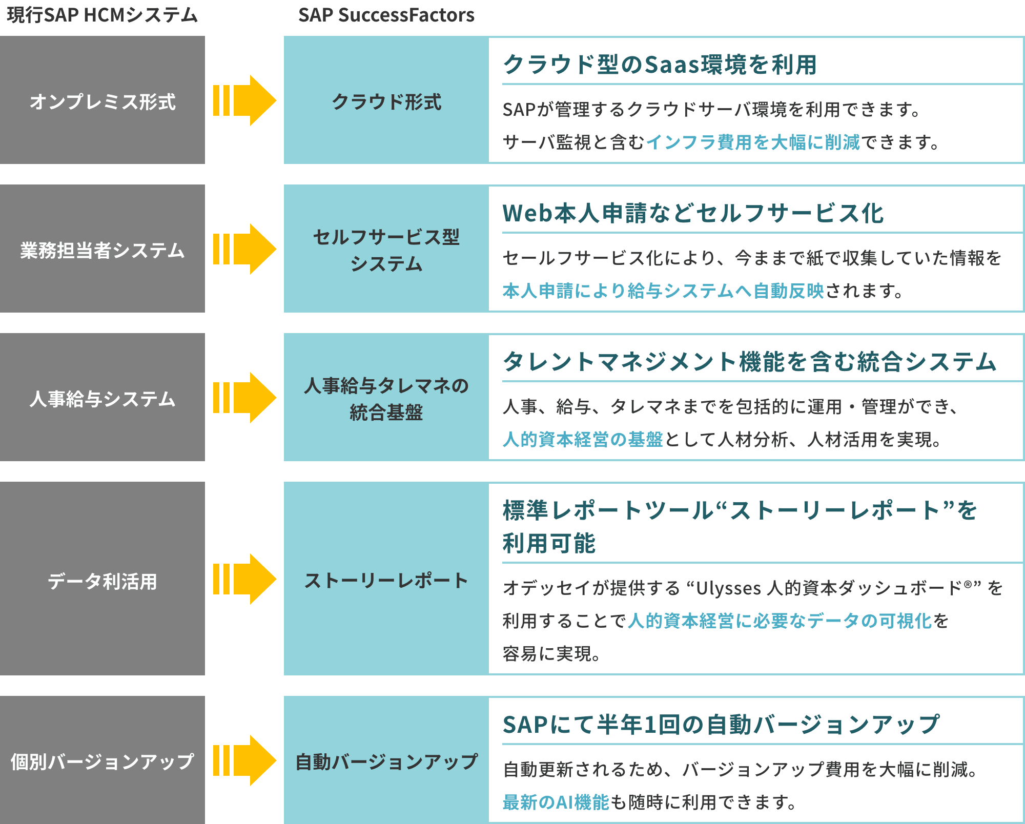 SAP HCMユーザーのためのシステム移行診断サービス／マイグレーション